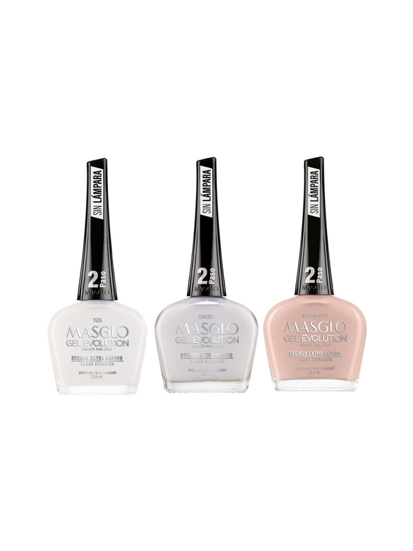 Kit Elegancia Natural – 3 Tonos Suaves Gel Evolution Masglo – Meriti ...